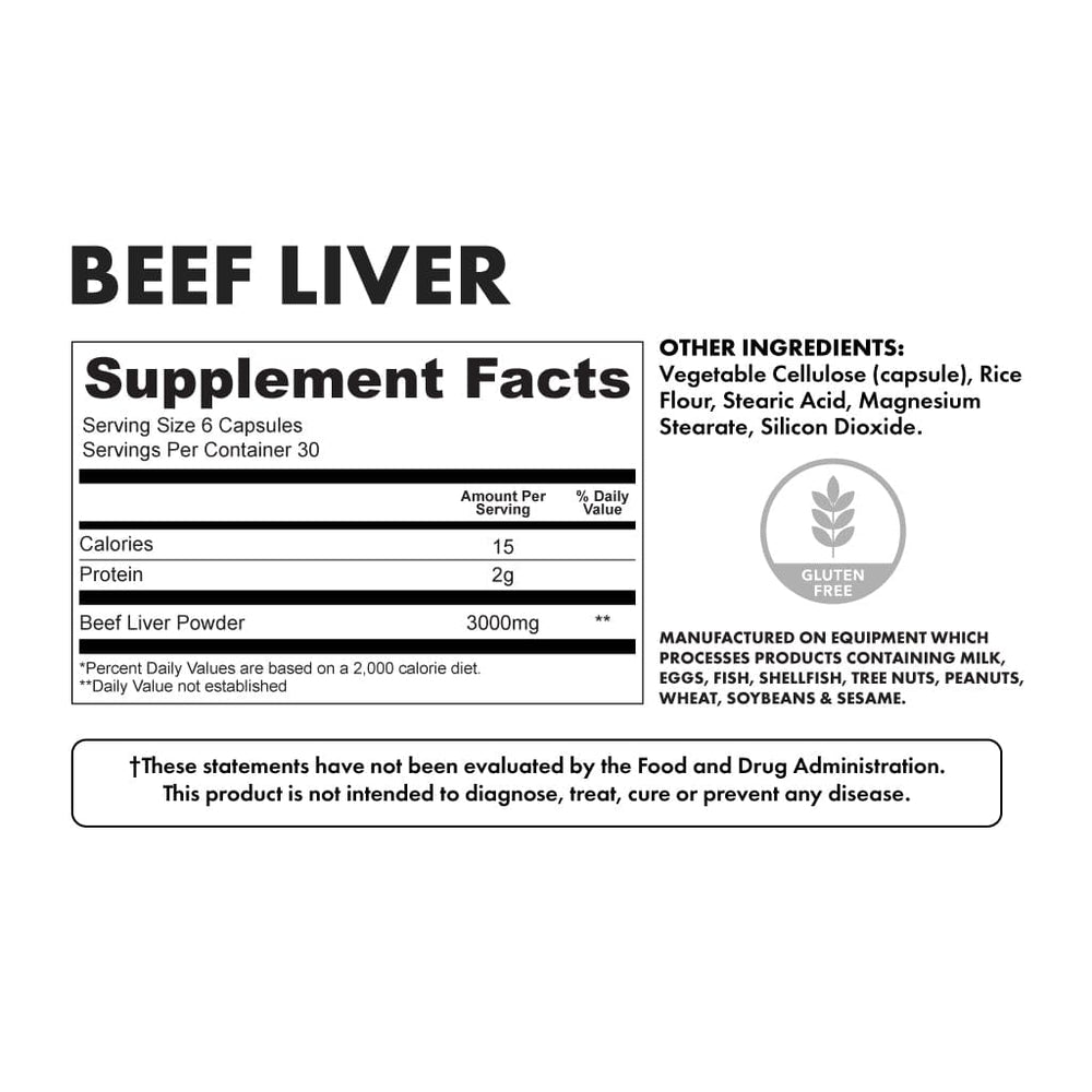 Beef Liver Caps - Grass Fed | Bowmar Nutrition